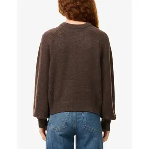 Paige Zaire Ribbed-trim Wool-blend Jumper - Sable