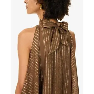 TALLER MARMO Agadez Cold-shoulder Chiffon Fil Coupè Kaftan Dress