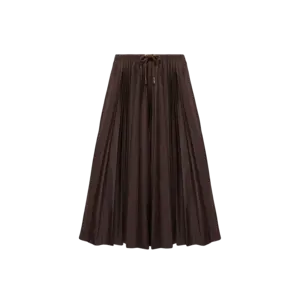Moncler Pleated Midi Skirt - Brown