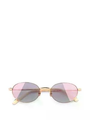 GAST Jade Eggshell Oval-frame Sunglasses - Gold