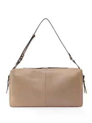 Pinko Buckle-detail Leather Shoulder Bag - Neutrals