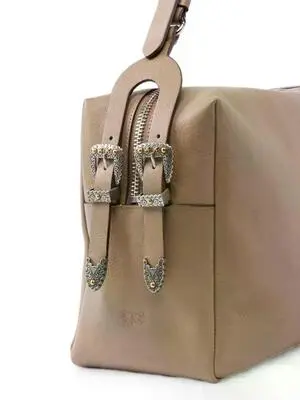 Pinko Buckle-detail Leather Shoulder Bag