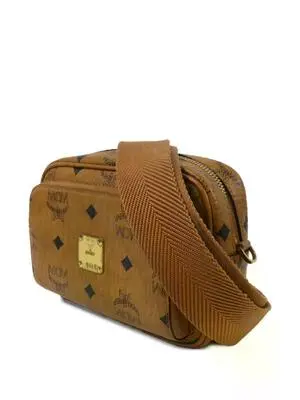 Mcm Visetos Aren Crossbody Bag - Brown
