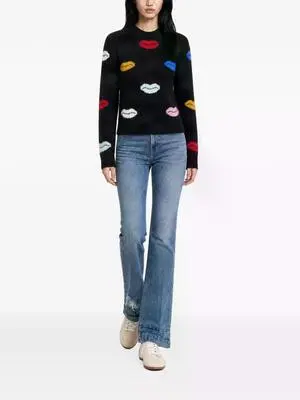 Fiorucci Lips-intarsia Long-sleeve Sweater