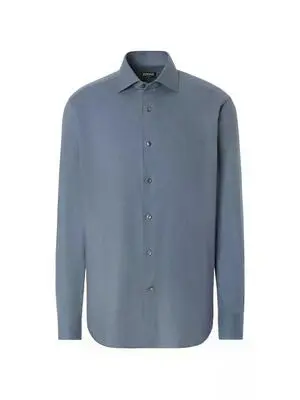 Zegna Light Cashco Shirt - Blue
