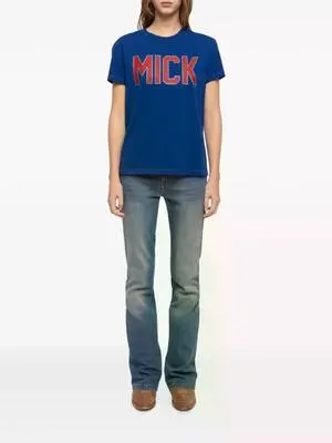 Zadig&Voltaire Mick Strass-embellished T-shirt - Blue