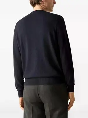 Zegna Navy Oasi Cashmere Crewneck Sweater