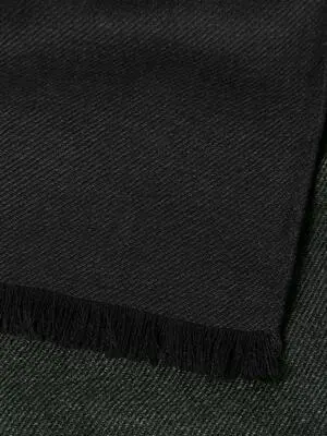 Zegna Dark Wool And Cashmere Scarf