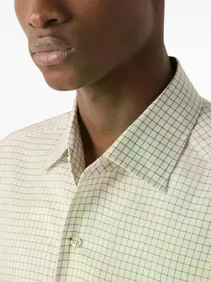 Zegna Check-pattern Silk Shirt