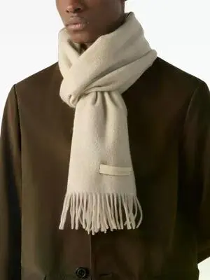 Zegna Cream White Oasi Cashmere Scarf