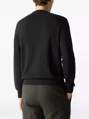 Zegna Oasi Cashmere Crew-neck Sweater - Black