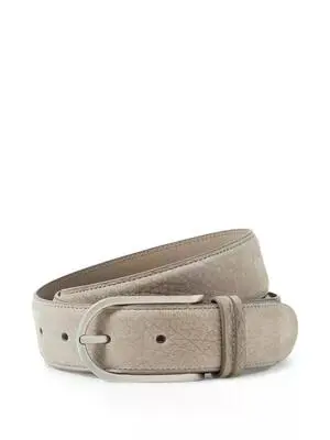 Zegna Nubuck Leather Belt - Neutrals