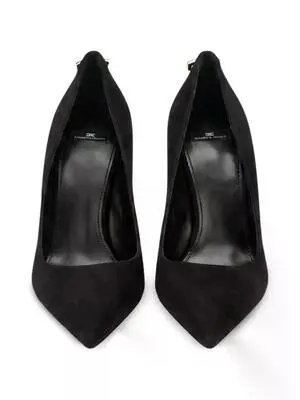 Elisabetta Franchi Suede Pump With Logo Detail