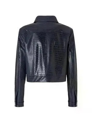 Pinko Croc-effect Zip-up Jacket