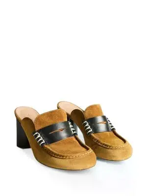 JW Anderson Calf Suede Penny Loafer Mules