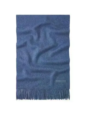 Zegna Oasi Cashmere Fringed Scarf - Blue