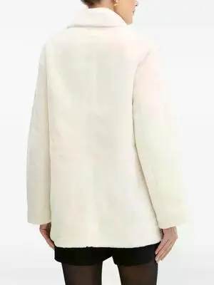 MORGAN Button-fastening Faux-fur Coat