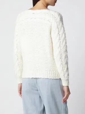 Isabel Marant Étoile Drop-shoulder Virgin Wool Crewneck Sweater - Beige