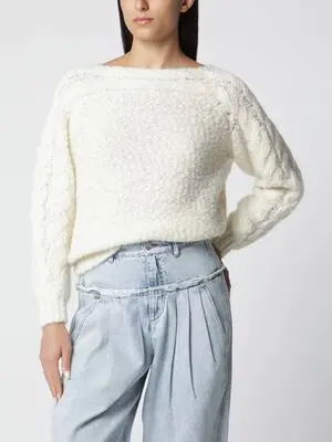 Isabel Marant Étoile Drop-shoulder Virgin Wool Crewneck Sweater - Beige