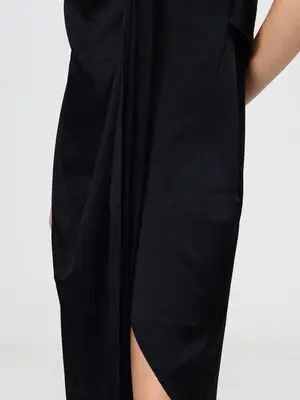 MAISON MARGIELA Draped Off-the-shoulder Mini Tunic With Side Slit