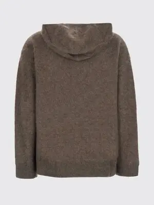 Max Mara Knitted Yak Zip-up Hoodie With Dropped Shoulders