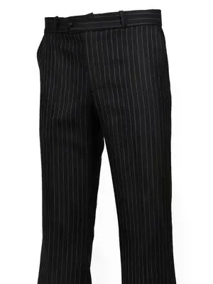 ERNEST W. BAKER Pinstripe-pattern Flared Virgin-wool Trousers