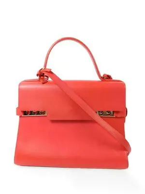 Delvaux Mm Tempete Tote Bag - Red