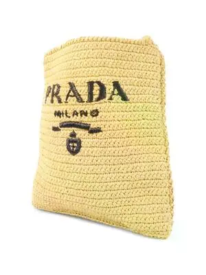 Prada Crochet Raffia Shoulder Bag
