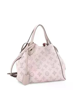 LOUIS VUITTON Hina Handbag Mahina Leather Pm Shoulder Bag - Grey