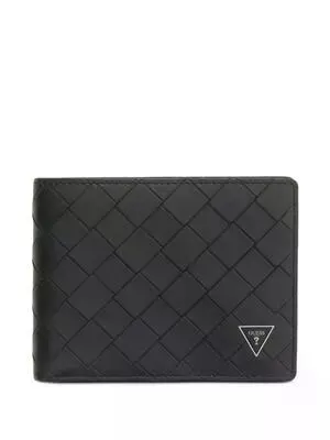 Guess Torino Woven Bifold Wallet - Black