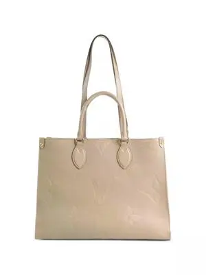 LOUIS VUITTON Mm On The Go Monogram Empreinte Shoulder Bag - Neutrals