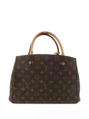 LOUIS VUITTON Montaigne Mm Monogram Handbag - Brown