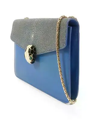 BVLGARI Serpenti Forever Stingray-panel Messenger Bag