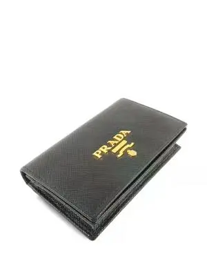 Prada Saffiano Leather Card Case - Black