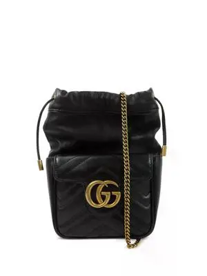 Gucci Mini Gg Marmont Bucket Bag - Black