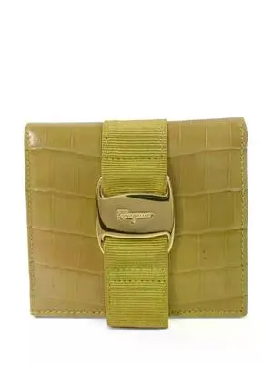 FERRAGAMO Vara Bow Bifold Wallet - Green