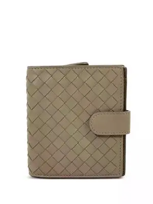 Bottega Veneta Intrecciato Leather Wallet - Grey
