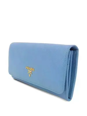 Prada Saffiano Leather Wallet - Blue