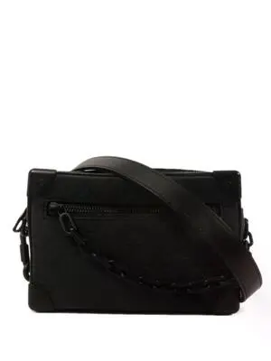 LOUIS VUITTON Monogram Taurillon Soft Trunk Shoulder Bag - Black