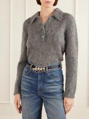 Chloé Running Horses Embellished Leather Belt