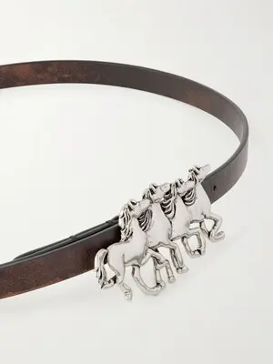 Chloé Running Horses Embellished Leather Belt