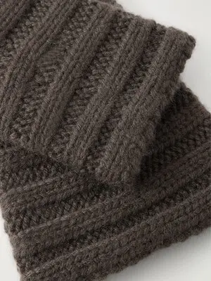 LISA YANG Zarie Ribbed Cashmere Fingerless Gloves
