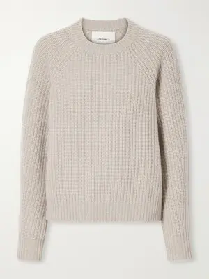 LISA YANG Miki Ribbed Cashmere Sweater - Neutrals