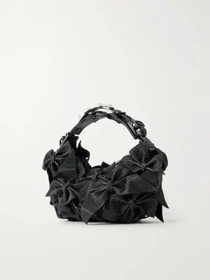 Junya Watanabe Innerraum Bow-detailed Embellished Polyurethane And Canvas Shoulder Bag