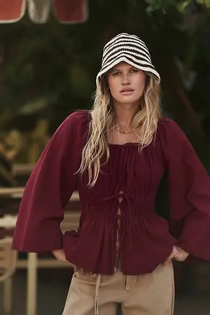 Free People Galina Top By Free-est At Free People In Silver Gray Cranberry