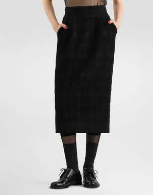 Dolce & Gabbana Wool-blend Check Bouclé Skirt Collection