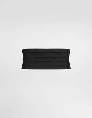 Dolce & Gabbana Silk Duchesse Cummerbund Ties And Pocket Squares - Black