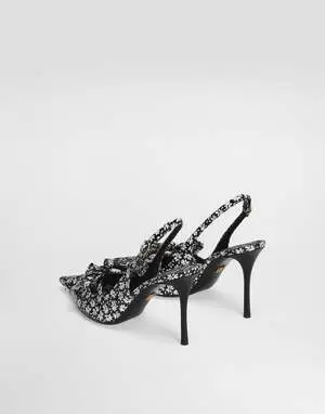 Dolce & Gabbana Floral-print Calfskin Slingback Collection Leather - Multicolor