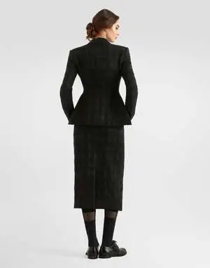 Dolce & Gabbana Double-breasted Wool-blend Check Bouclé Jacket Collection