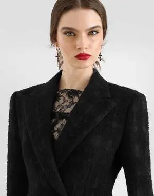 Dolce & Gabbana Double-breasted Wool-blend Check Bouclé Jacket Collection
